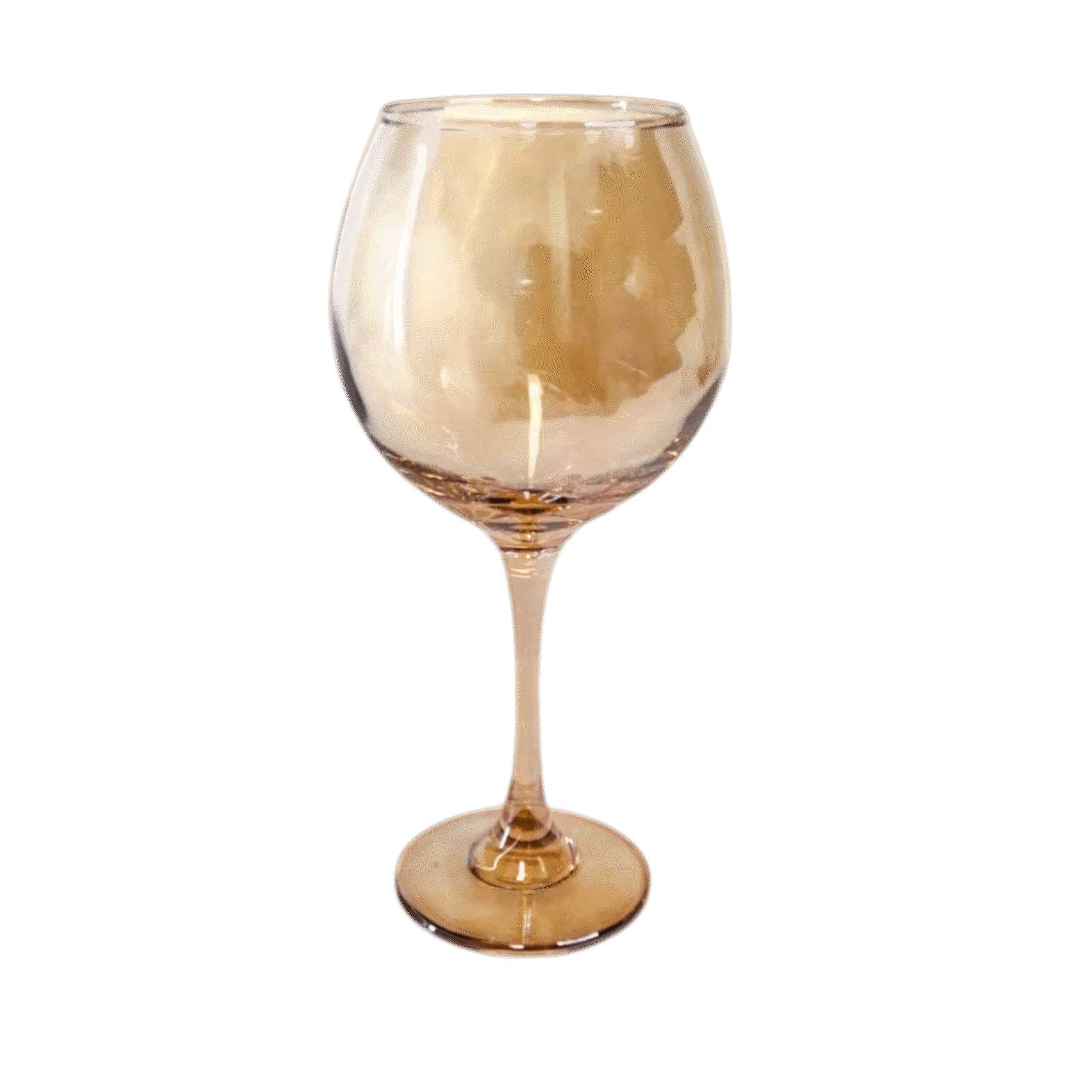 Set x6 Copas de Vidrio Para Vino Boca Ancha Diseño Dorado 600ml ...